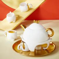 China Water Tea Brewing With Heat Resistant  Ceramic Tea Pot Set for sale