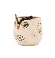China Wholesale Hot Sale Lovely Instagram 3D Unique Owl Flower Succulent Pot In Pottery Clay Ceramic for sale