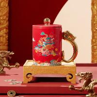 China Ready To Ship In Stock Durability Gold Handle Round Coffee Mug Customized Number Of Pieces for sale