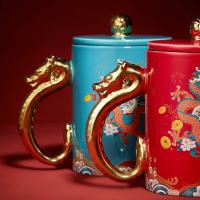 China Ready To Ship In Stock Durability Gold Handle Round Coffee Mug Customized Number Of Pieces for sale