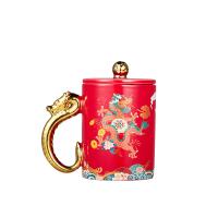 China Ready To Ship In Stock Durability Gold Handle Round Coffee Mug Customized Number Of Pieces for sale