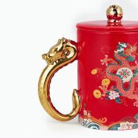 China Ready To Ship In Stock Durability Gold Handle Round Coffee Mug Customized Number Of Pieces for sale
