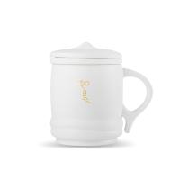 China Ready To Ship In Stock Ceramic Coffee Tea Water Mug Cup With Coaster For Customized Logo Pattern for sale