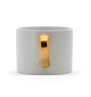 China Lovely Mothers Day Eco Friendly Crockery Elegant Design Mom Mug Ceramic Coffee With Gold Handle for sale
