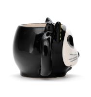 China Best Selling cute earthenware 3d cat shaped Animal Ceramic Mugs Design with 3D handpaint for sale