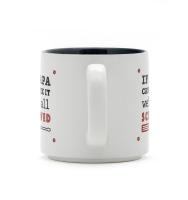 China Ceramic Dad Mug Coffee Mug White Color With Creative Words