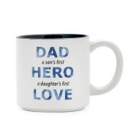 China Ceramic Dad Mug Coffee Mug White Color With Creative Words