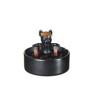China Hippop Dog And Cat Customized 3D Ceramic Candle Holder For Decoration Gift for sale