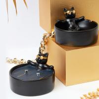 China Hippop Dog And Cat Customized 3D Ceramic Candle Holder For Decoration Gift for sale