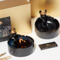China Hippop Dog And Cat Customized 3D Ceramic Candle Holder For Decoration Gift for sale
