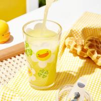 China Custom Logo Color Pattern Etched Glassware With Straw For Corporate Branding for sale