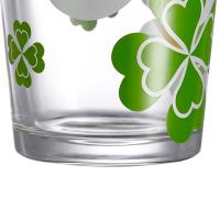 China Custom Logo Color Pattern Etched Glassware With Straw For Corporate Branding for sale