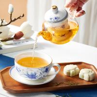 China Multiple Sizes Ceramic Cup And Saucer Set With Teapot Assortment For Gift for sale