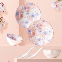 China Ready To Ship In Stock Modern Ceramic Dinnerware Sets Customizable Color Patterns For Gift for sale