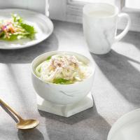 China Modern White Porcelain Dinnerware Set Marble Pattern Plate Bowl Mug for sale