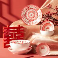 China Ready To Ship In Stock Modern Style Ceramic Dinner Plate / Dinnerware With Customizable Color And Package Options As Gift for sale