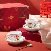 China Ready To Ship In Stock 2Pieces Ceramic Cup And Saucer Set Dinnerware Ceramic Coffee Mugs for sale