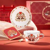 China Ready To Ship In Stock 2Pieces Ceramic Cup And Saucer Set Dinnerware Ceramic Coffee Mugs for sale