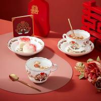 China Ready To Ship In Stock 2Pieces Ceramic Cup And Saucer Set Dinnerware Ceramic Coffee Mugs for sale