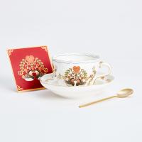 China Ready To Ship In Stock 2Pieces Ceramic Cup And Saucer Set Dinnerware Ceramic Coffee Mugs for sale