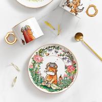 China Ready To Ship In Stock Dinnerware Type Coffee Tea Sets Ceramic Cup And Plate Set With Oven Advantage Custom Printed Mugs for sale