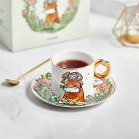 China Ready To Ship In Stock Dinnerware Type Coffee Tea Sets Ceramic Cup And Plate Set With Oven Advantage Custom Printed Mugs for sale