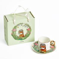 China Ready To Ship In Stock Dinnerware Type Coffee Tea Sets Ceramic Cup And Plate Set With Oven Advantage Custom Printed Mugs for sale