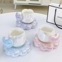 China Tea Ceramic Cup And Saucer Set With Microwave Safe Personalized Coffee Mugs Ceramic Coffee Mug Set for sale