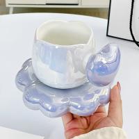 China Tea Ceramic Cup And Saucer Set With Microwave Safe Personalized Coffee Mugs Ceramic Coffee Mug Set for sale