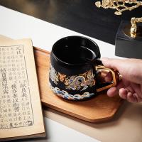 China Color Changing With different Temperature Custom Shape Size Pattern Mug With Gold Handle for sale