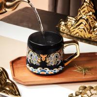 China Color Changing With different Temperature Custom Shape Size Pattern Mug With Gold Handle for sale