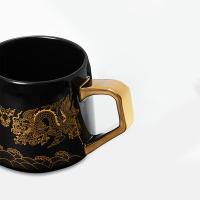 China Color Changing With different Temperature Custom Shape Size Pattern Mug With Gold Handle for sale