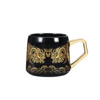 China Color Changing With different Temperature Custom Shape Size Pattern Mug With Gold Handle for sale