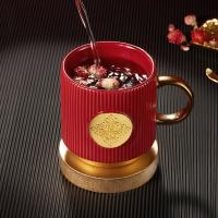 China Customized Gold Handle Mugs With Gold Nameplate In Durable Earthenware / Stoneware / Porcelain for sale