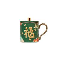 China Artistic Decal Painting Ceramic Coffee Mug in Gift Box for sale