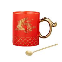 China Ready To Ship In Stock Handpainted Ceramic Coffee Mug In Gift Box Style For Birthday Gift Home Decoration for sale