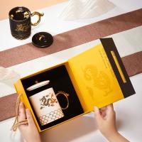 China Ready To Ship In Stock Handpainted Ceramic Coffee Mug In Gift Box Style For Birthday Gift Home Decoration for sale