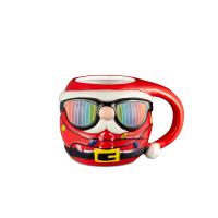 China Ergonomic Handle Ceramic Handmade Mugs For Coffee Tea Cereal Home Christmas Color Changing Mug for sale