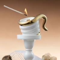 China Fragrance Essential Oil Ceramic Wax Melt Burner With Customized Design And Candle Holder for sale