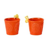 China Ready To Ship In Stock HANDPAINTED Fully Packaged Ceramic Coffee Cup For Immediate Shipping 100ml Big Capacity for sale