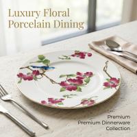 China Custom Ceramic Dinner Plate with Decal On Glaze and Electroplated Handle for Personalized Hospitality Tableware for sale