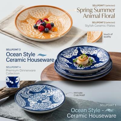 China Custom Ceramic Dinner Plate Dishwasher Safe with 10 Inches Diameter and Customized Logo for Restaurants and Catering for sale