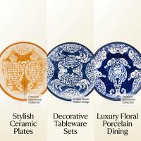 China 10 Inches Microwave Safe Custom Ceramic Dinner Plate with Customizable Design for Restaurants and Events for sale