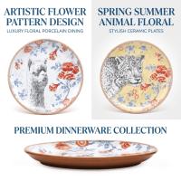 China Dishwasher Safe 10 Inches Custom Ceramic Dinner Plates with Cartoon Style for Restaurants and Hotels for sale