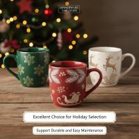 China 3D Ceramic Mug with 350 Ml Capacity Dehua Craftsmanship and Holiday Selection Support for sale