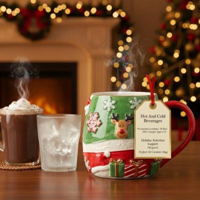 China 3D Ceramic Mug for Hot And Cold Beverages with Perfect 3D Design and 50 Days Production Leadtime for sale