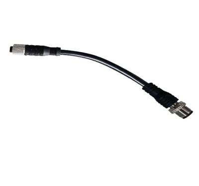 China CBPR-TFTM-03 M12T Female to Male Precast RS485 Bus Cable 3m 4 Pin 24AWG for sale