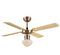 China 42 Inch 3 Speed Ceiling Fan Light 4 MDF Blades Ivy Leaf Reversible With Pull Chain for sale