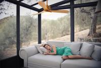 China 110V 220VDC 35W Metal And Wood Ceiling Fan Light For Living Room for sale