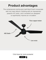 China Zhongpai simple design hot selling abs blade ac motor ceiling fan without light for sale